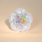 【HANDMADE】PT950 FANCY BLUE 0.113ct FANCY LIGHT BROWNISH PURPLE PINK 0 ...